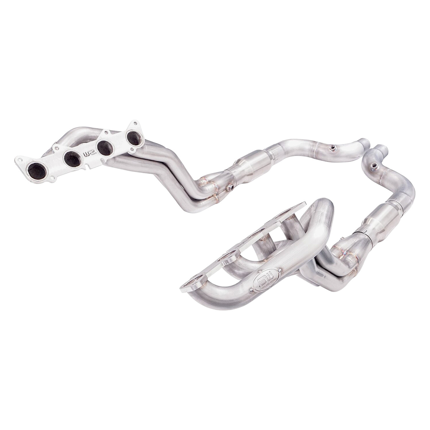 Stainless Works® GT500188HCAT - 304 SS Long Tube Exhaust Header Kit