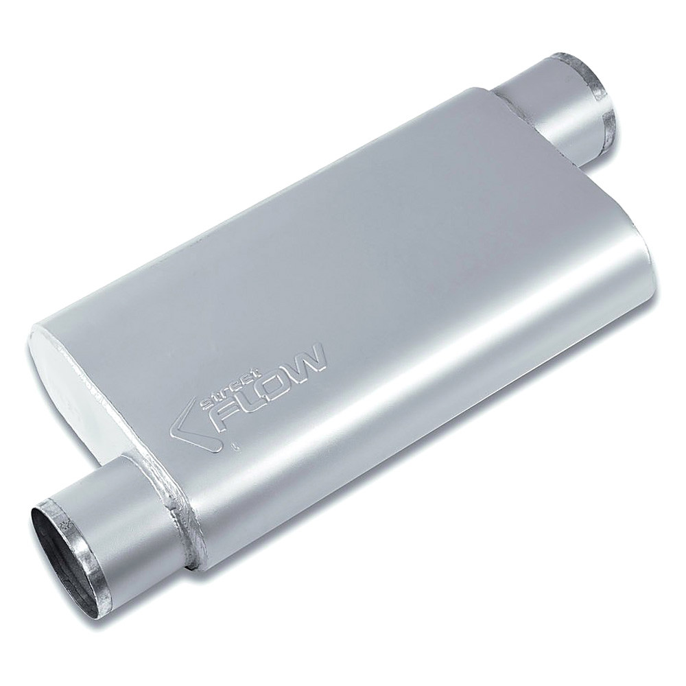 Street Flow® SF43553 - Aluminized Steel Oval 3 Chamber Exhaust Muffler