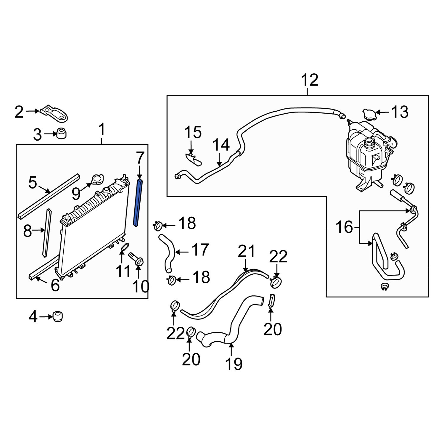 Suzuki OE 1773182Z20 - Right Radiator Air Seal