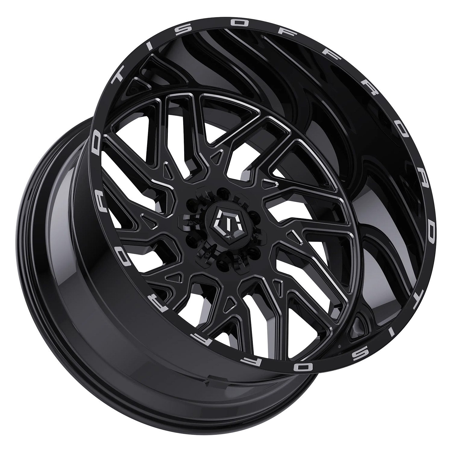 TIS® 544BM Wheels - Gloss Black with Cnc Milled Accents Rims