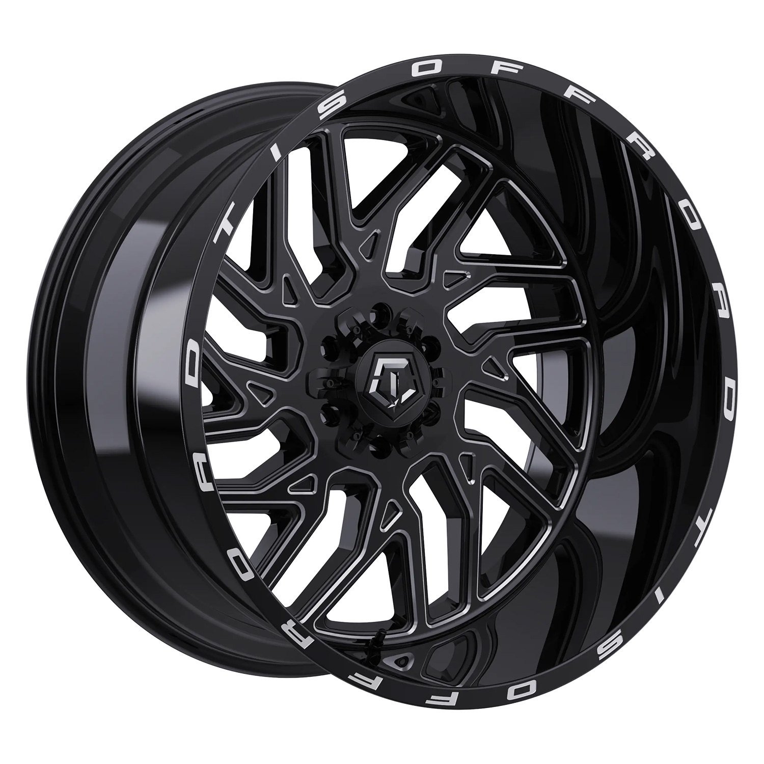 TIS® 544BM Wheels - Gloss Black with Cnc Milled Accents Rims