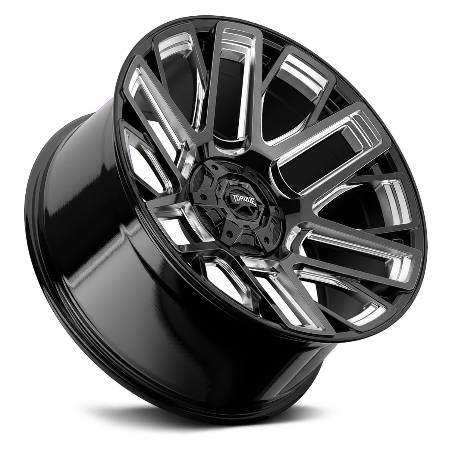 TORQUE® TW428C SLOPE Wheels - Gloss Black with Milled Accents Rims