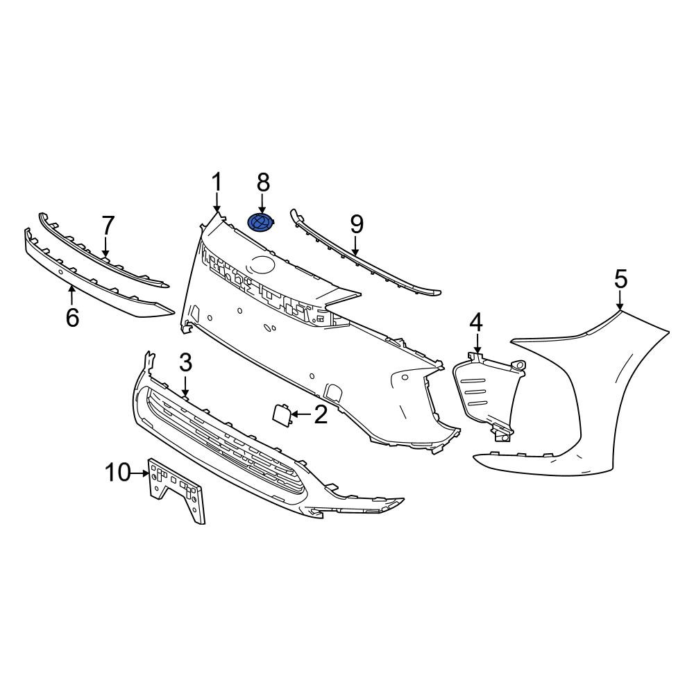 Toyota OE 9097502210 - Front Bumper Cover Emblem