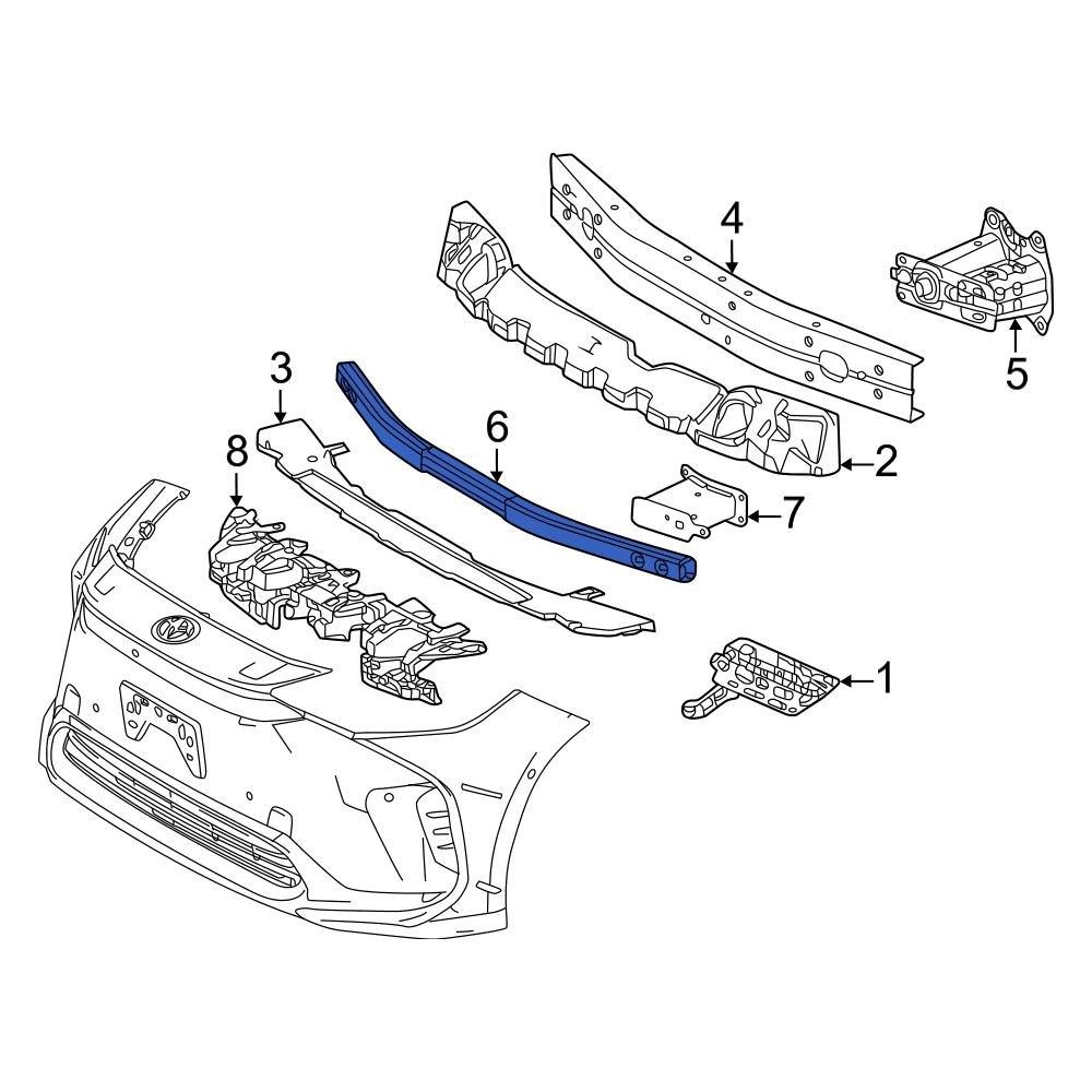 Toyota OE 5202942120 - Front Bumper Cover Reinforcement
