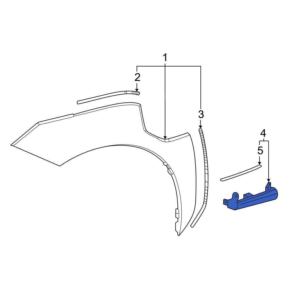 Toyota OE 7690242070 - Front Left Mud Guard