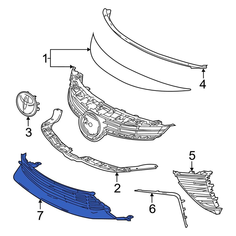Toyota OE 5310262010 - Front Lower Grille