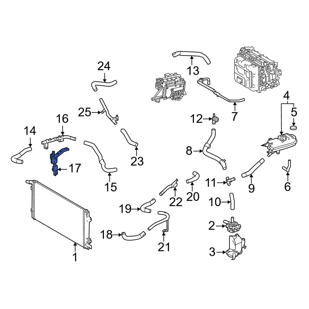 Toyota OE G93A962010 - Drive Motor Inverter Coolant Line Bracket