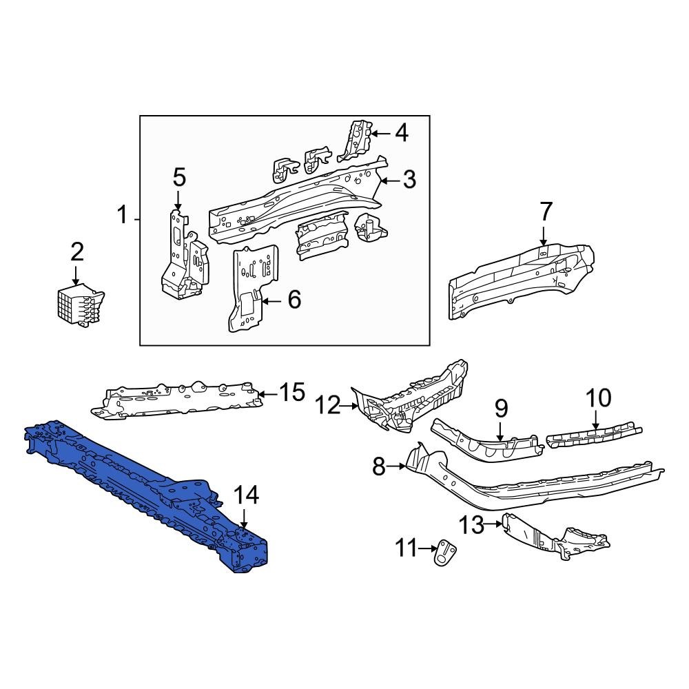 Toyota OE 5710412270 - Front Fender Rail Reinforcement Brace