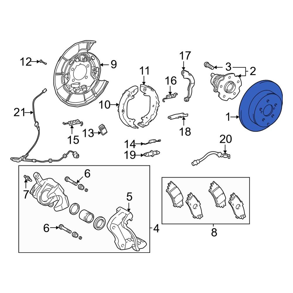 Toyota OE 4243147080 - Rear Disc Brake Rotor