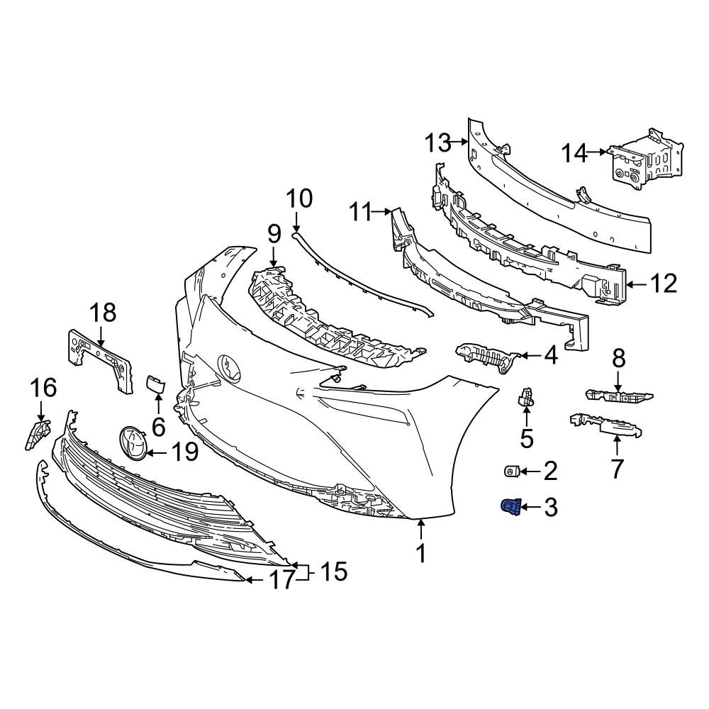 Toyota OE 5216102020 - Bumper Cover Retainer