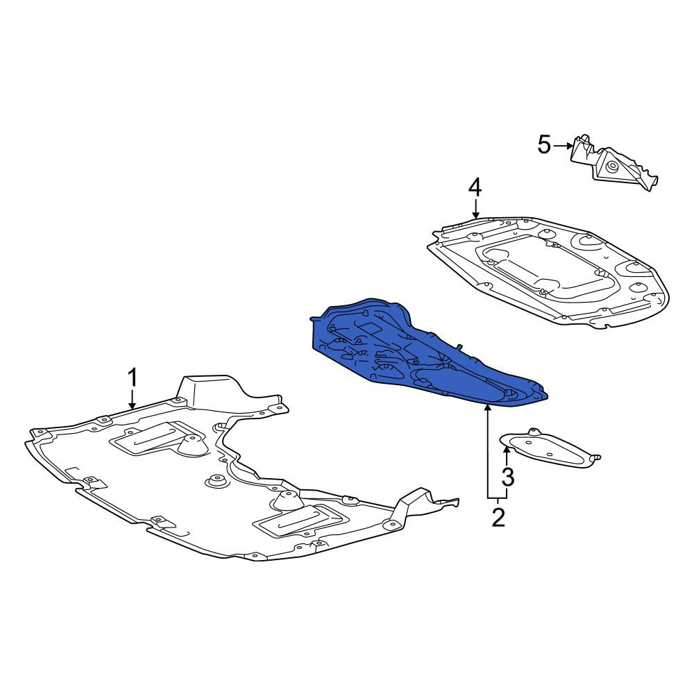 Toyota OE 5120250030 - Front Center Radiator Support Splash Shield