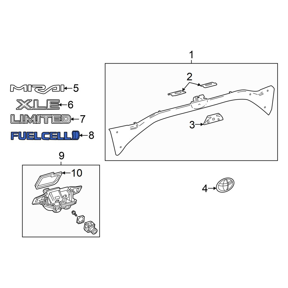 Toyota OE 7540306130 - Rear Hatch Emblem