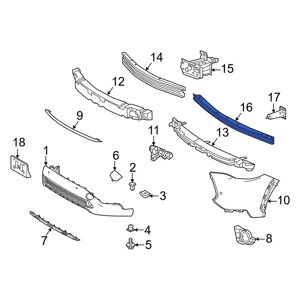 Toyota OE 5213202050 - Front Bumper Cover Reinforcement