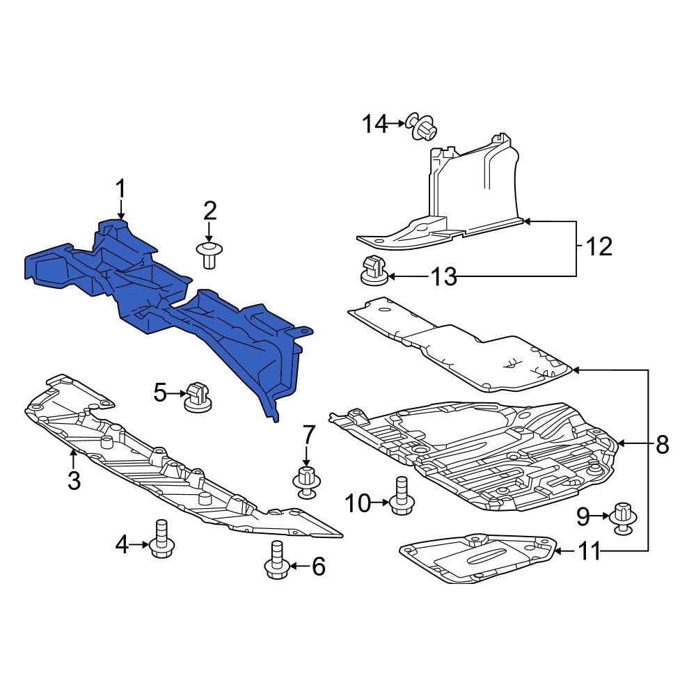 Toyota OE 16561F2030 - Front Radiator Support Access Cover