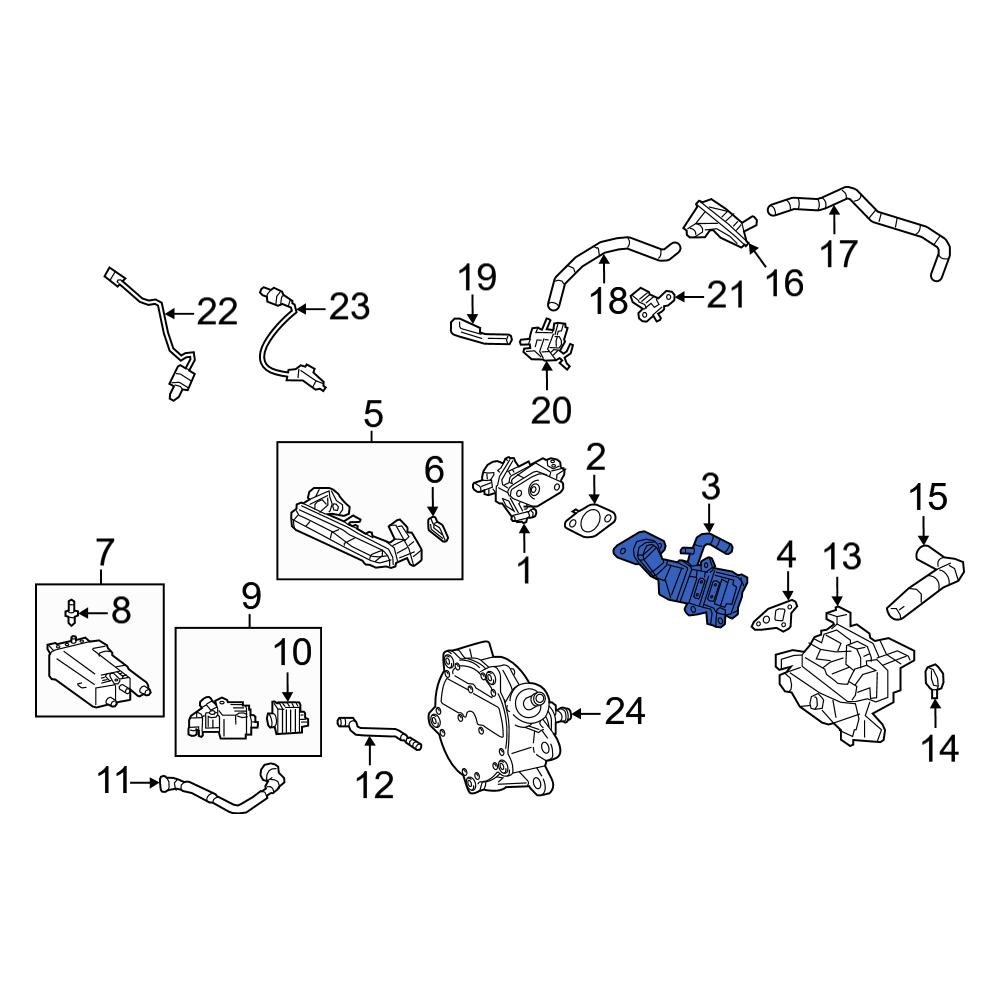 Toyota OE 2568024010 - Exhaust Gas Recirculation (EGR) Cooler