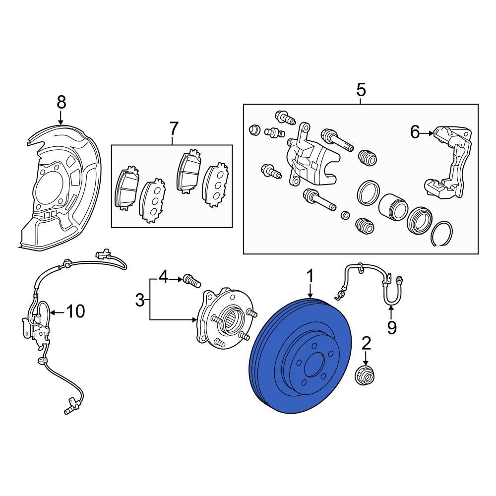Toyota OE 4351206200 - Front Disc Brake Rotor