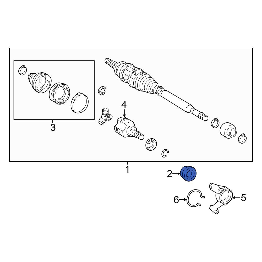 Toyota OE 9031634001 - Front Right CV Axle Shaft Seal