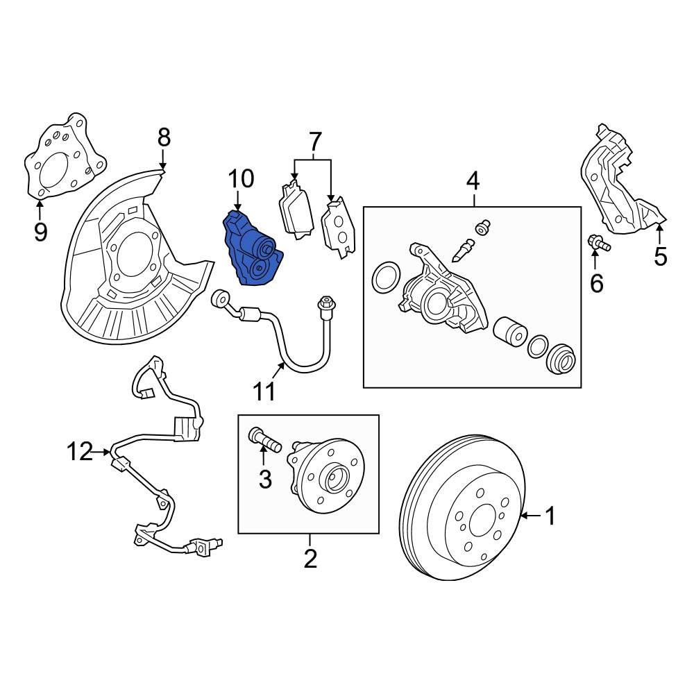 Toyota OE 463100A010 - Rear Parking Brake Actuator