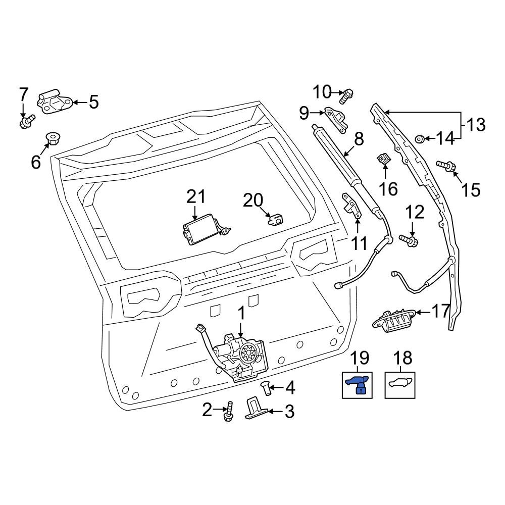 Toyota OE 849300A020 - Rear Liftgate Latch Release Switch