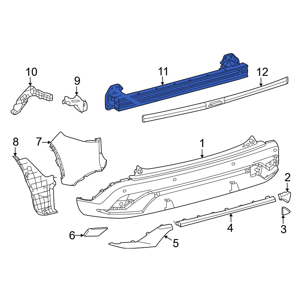 Toyota OE 520230A010 - Rear Bumper Impact Bar