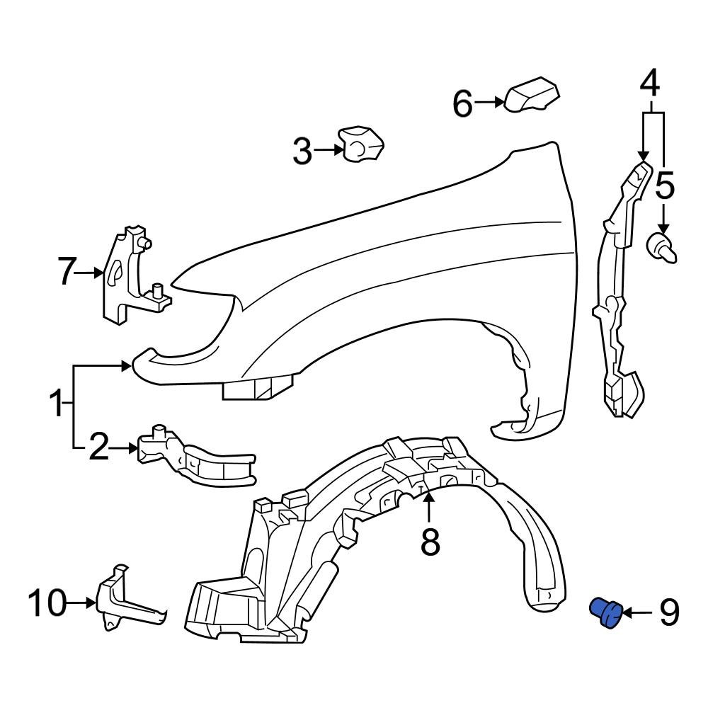 Toyota OE 9018906214 - Bumper Cover Grommet