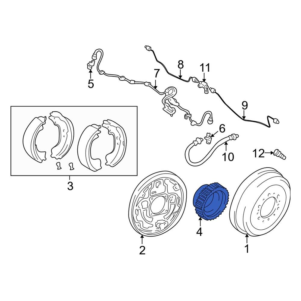 Toyota OE 4351535010 - Front Left ABS Wheel Speed Sensor Tone Ring