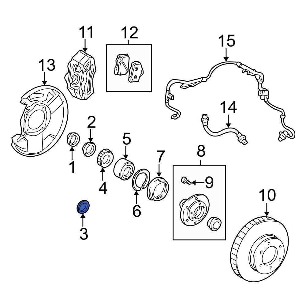 Toyota OE 9056052001 - Front Wheel Bearing Spacer
