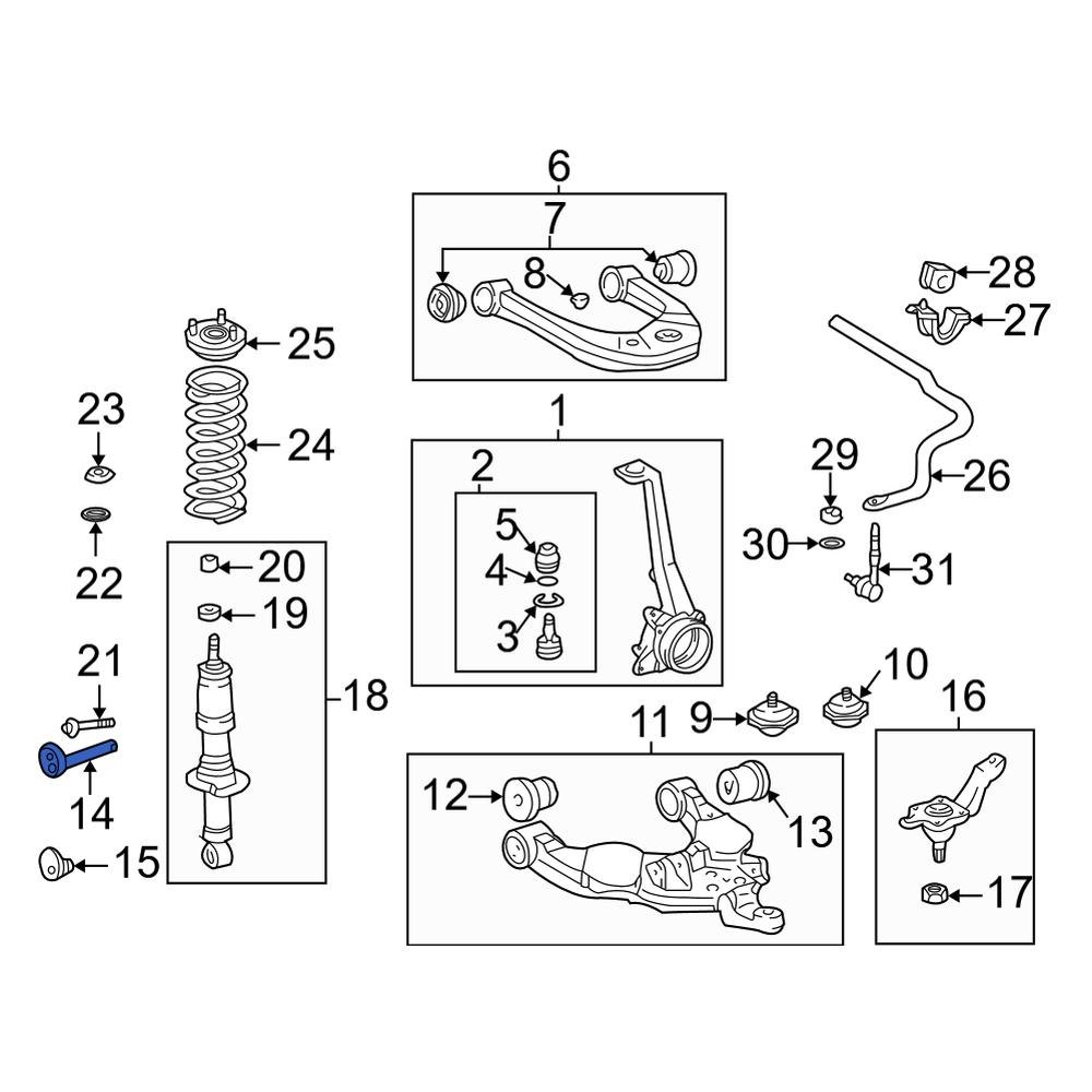 Toyota OE 4840934020 - Front Forward Alignment Camber Adjusting Eccentric