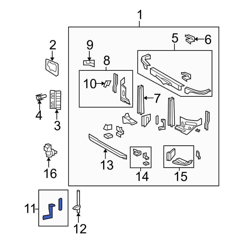 Toyota OE 539060C010 - Left Radiator Support Bracket