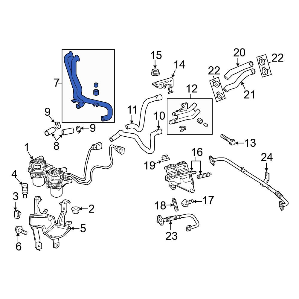 Toyota OE 176210S012 - Secondary Air Injection Pump Hose