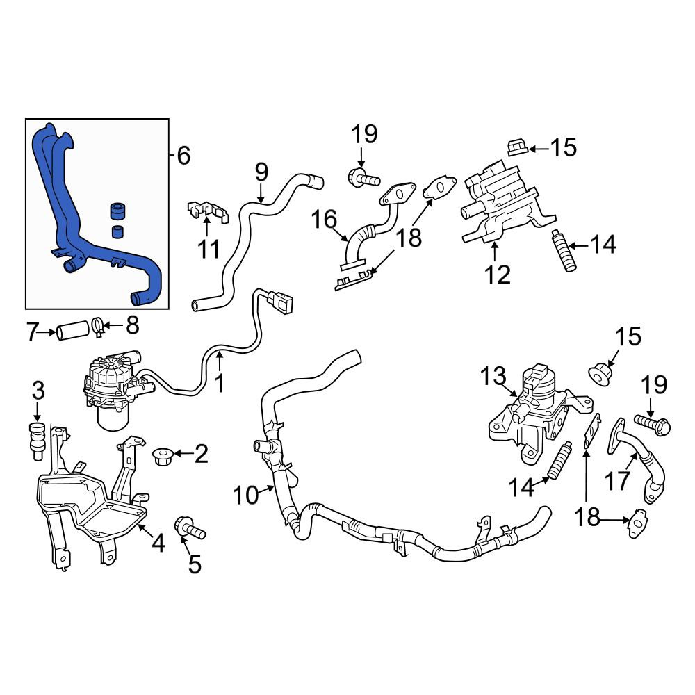 Toyota OE 176210S012 - Secondary Air Injection Pump Hose