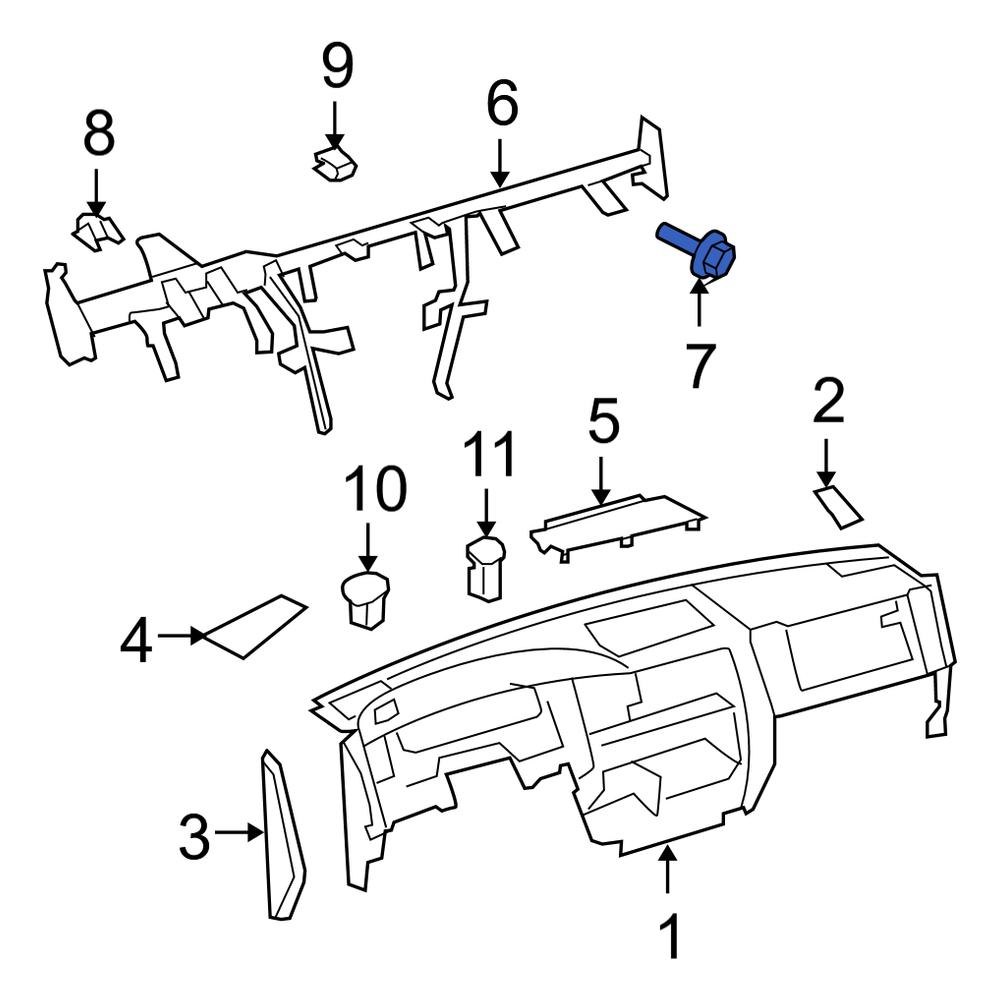 Toyota OE 5539451011 - Instrument Panel Crossmember Bolt