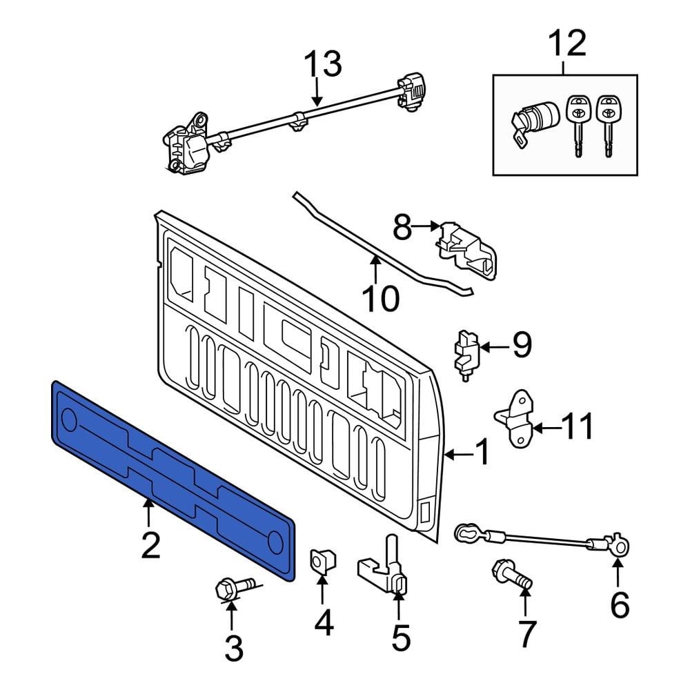 Toyota OE 657590C030 - Rear Tailgate Gap Cover