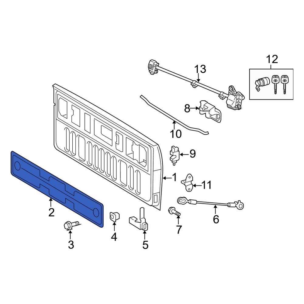 Toyota OE 657590C030 - Rear Tailgate Gap Cover