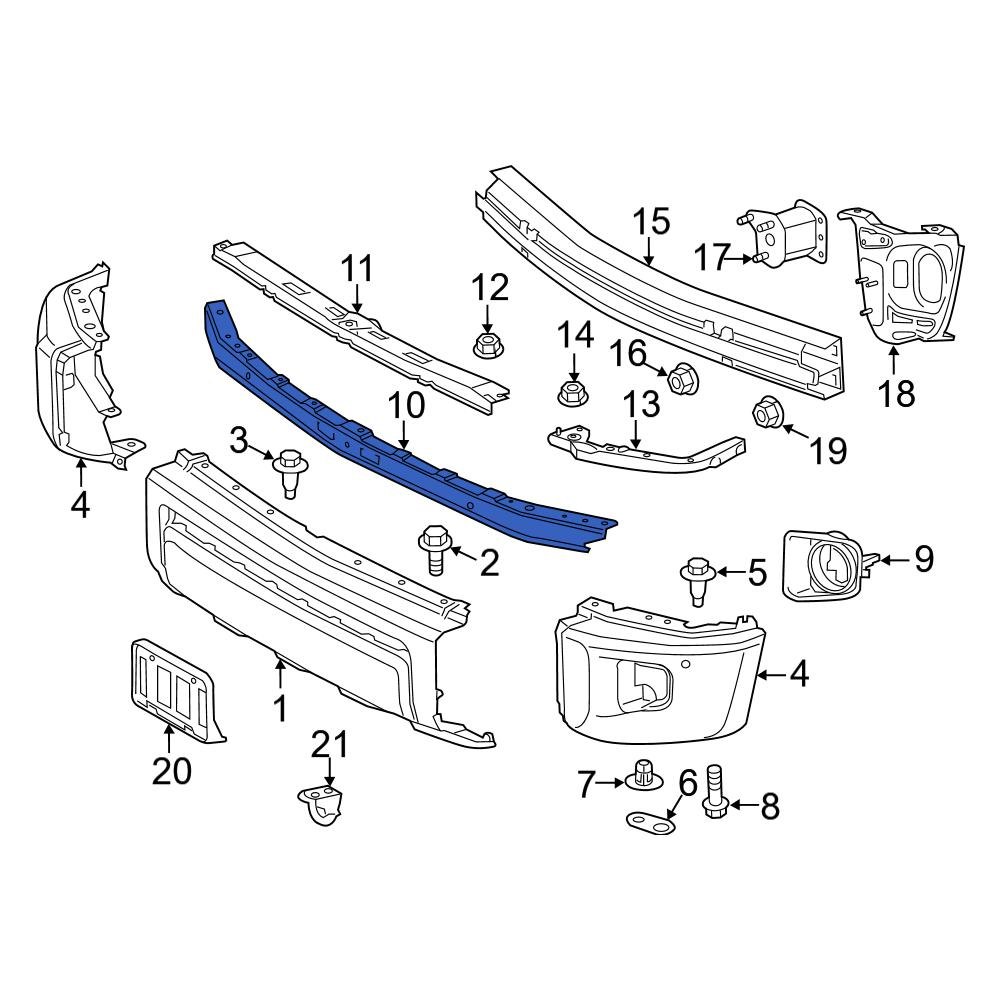 Toyota OE 521140C030 - Front Lower Bumper Cover Support Rail
