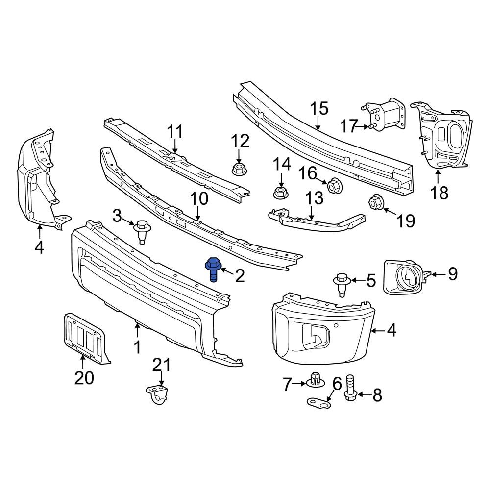 Toyota OE 9008411038 - Front Bumper Face Bar Bolt