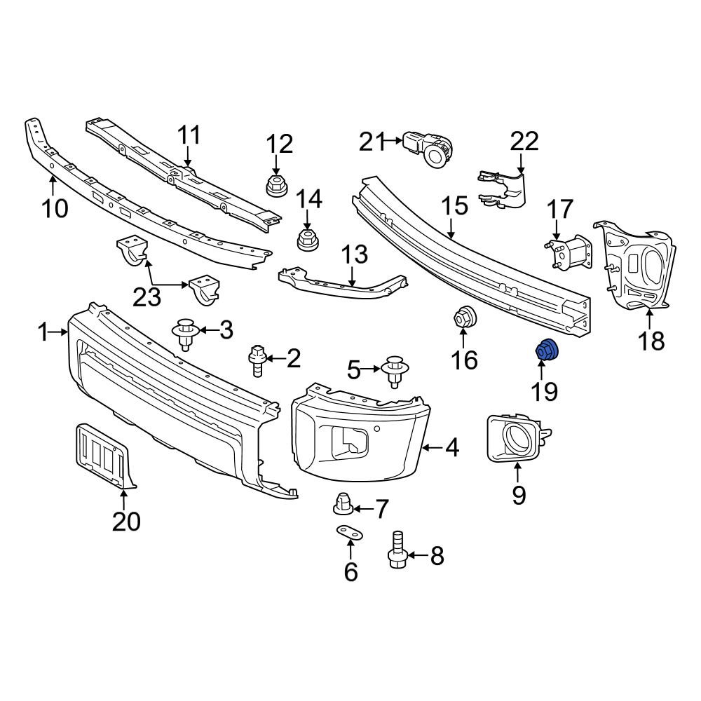 Toyota OE 90178A0086 - Bumper Cover Reinforcement Nut