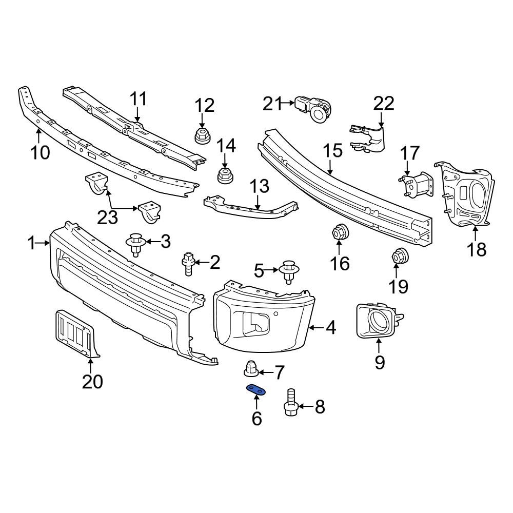 Toyota OE 521490C010 - Bumper End Cap Bracket