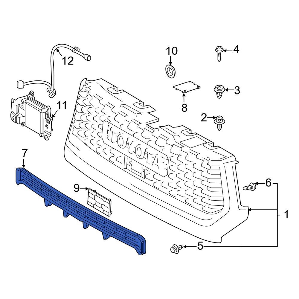 Toyota OE 531120C020 - Front Lower Grille