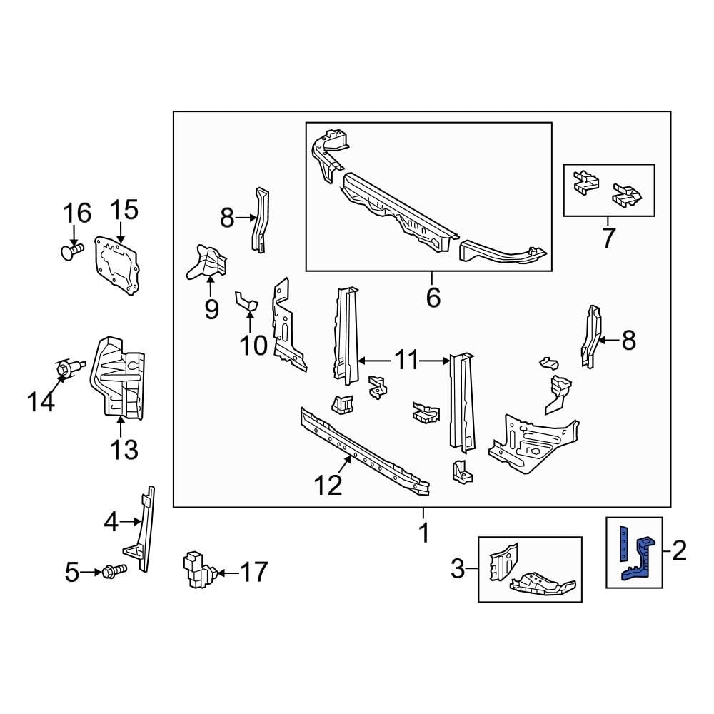 Toyota OE 532580C020 - Front Left Radiator Support Side Panel Bracket