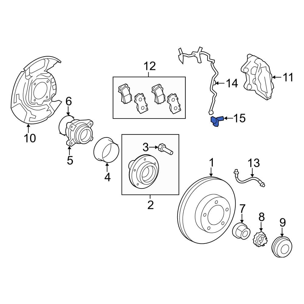 Toyota OE 895420C030 - Front Right ABS Wheel Speed Sensor
