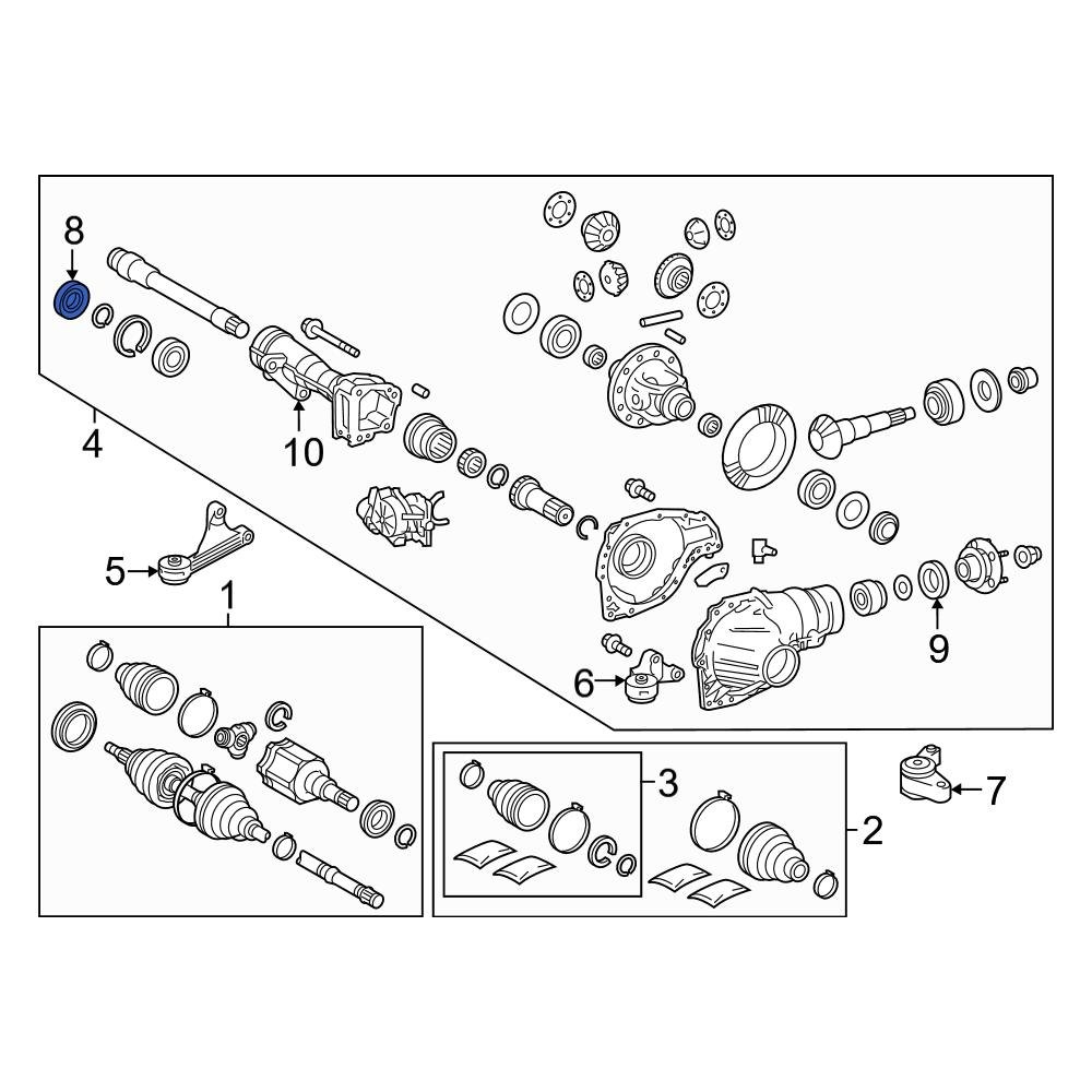 Toyota OE 9031147027 - Front Left CV Axle Shaft Seal