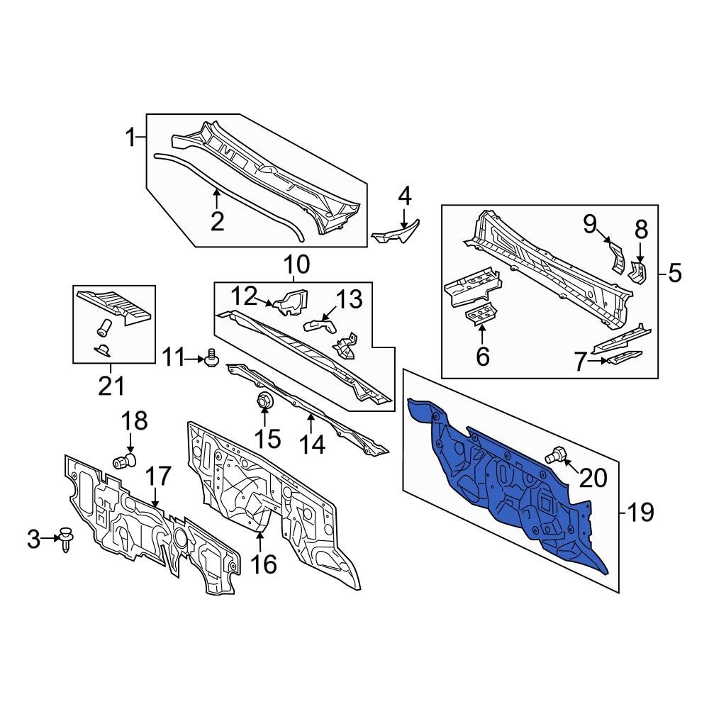 Toyota OE 552100C042 - Front Engine Compartment Insulation