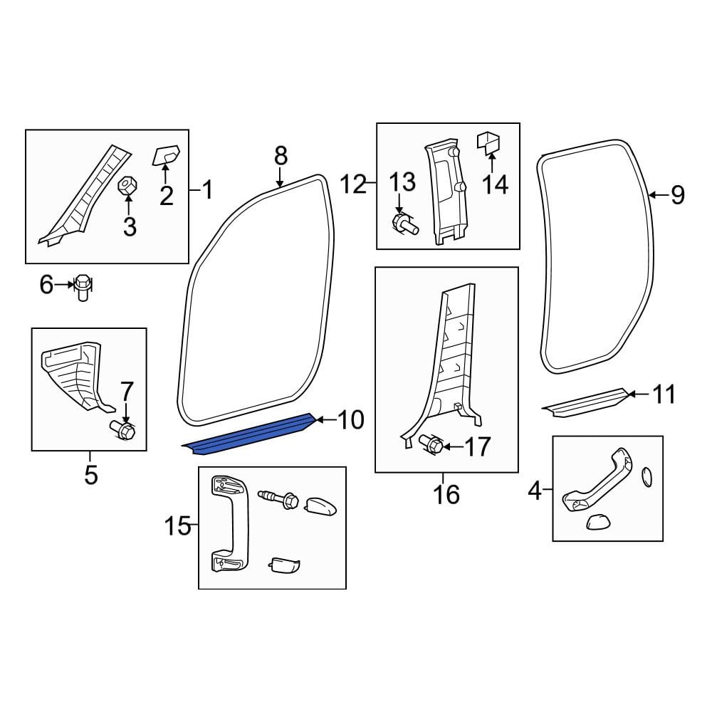 Toyota OE 679140C050C0 - Front Left Door Sill Plate