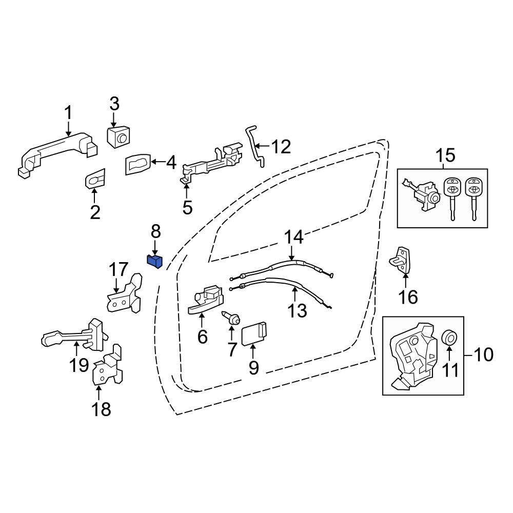 Toyota OE 9018906018 - Inner Interior Door Handle Grommet