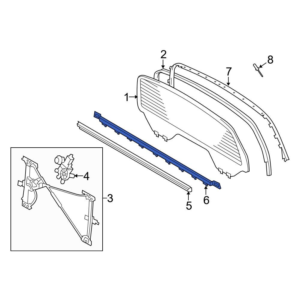 Toyota OE 682900C030 - Rear Outer Back Glass Seal