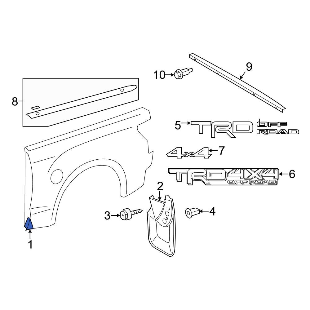 Toyota OE 756310C070 - Right Stone Deflector