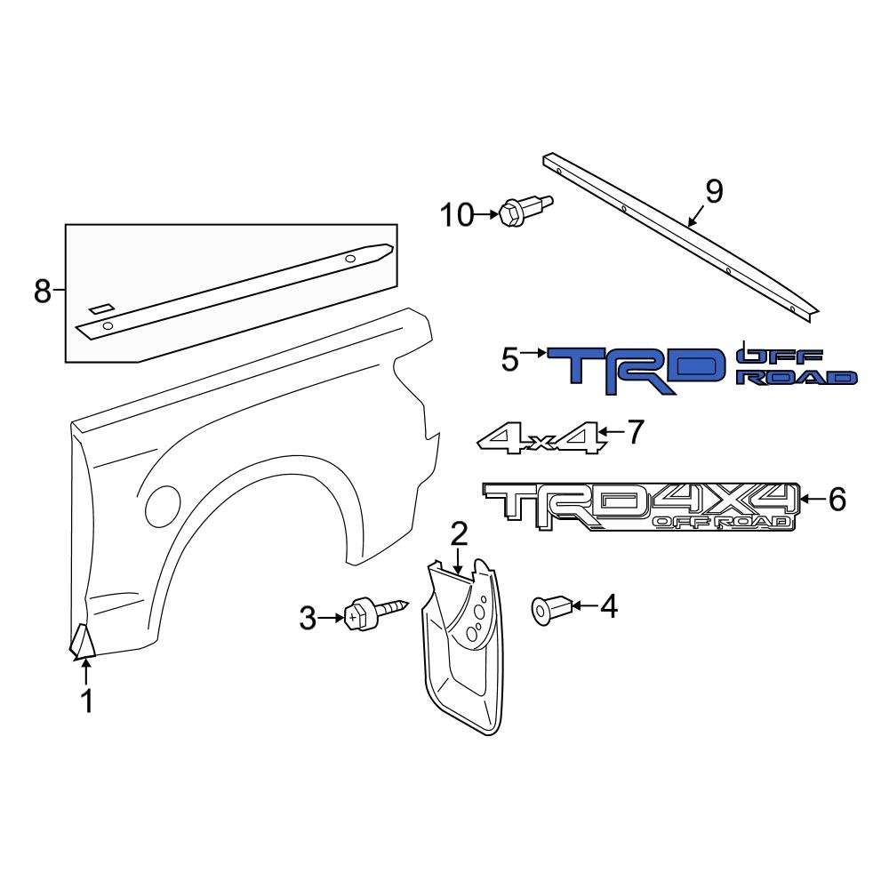 Toyota OE 759960C080A0 - Rear Truck Bed Decal
