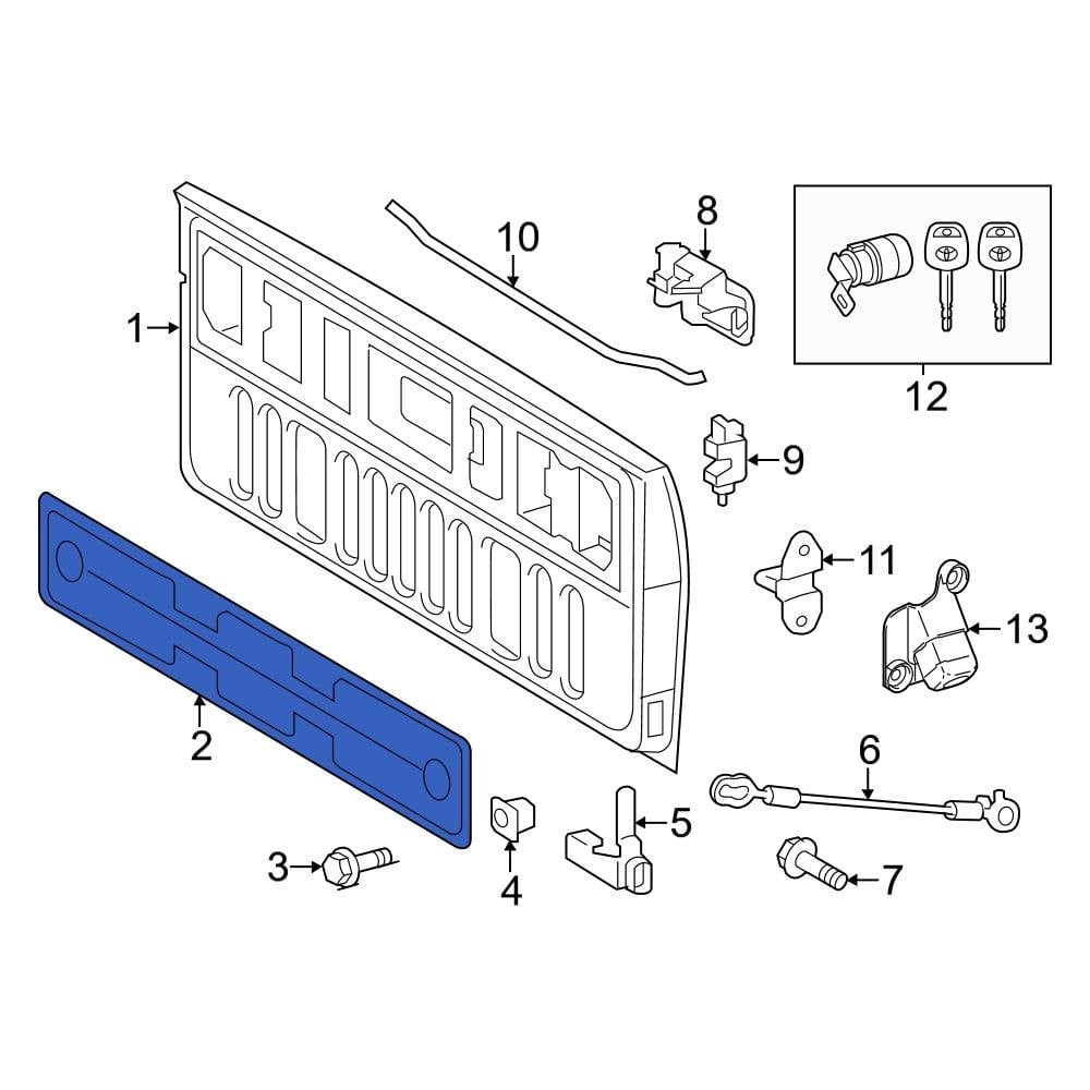 Toyota OE 657590C030 - Rear Tailgate Gap Cover