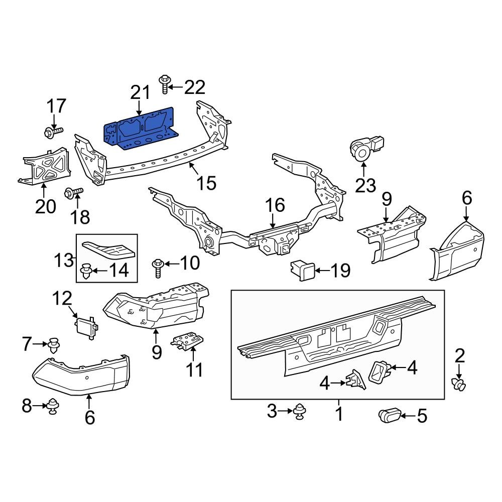 Toyota OE 521590C040 - Bumper Cover Reinforcement Bracket